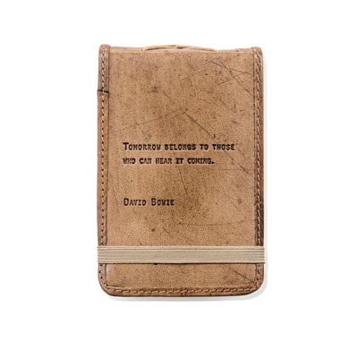 Mini David Bowie Leather Journal - 4"x6" | THE OUTER BANKS CHRISTMAS SHOP