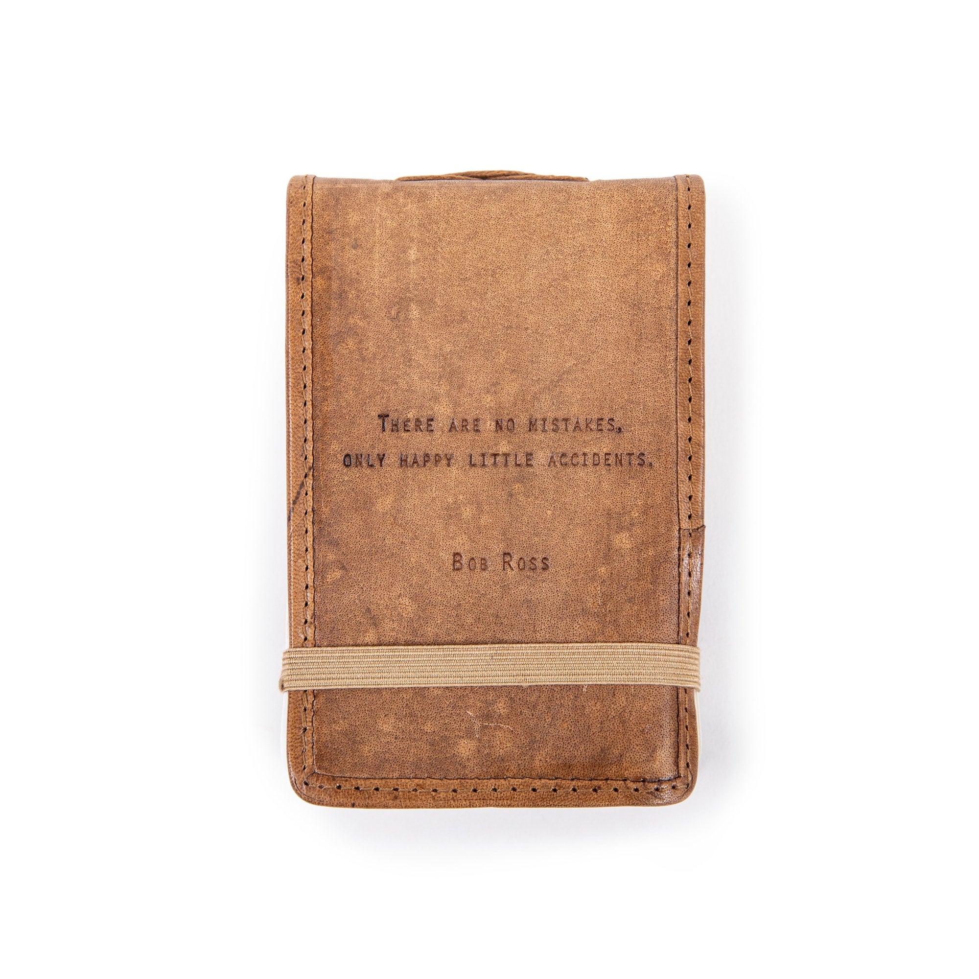 Mini Bob Ross Leather Journal - 4"x6" | THE OUTER BANKS CHRISTMAS SHOP