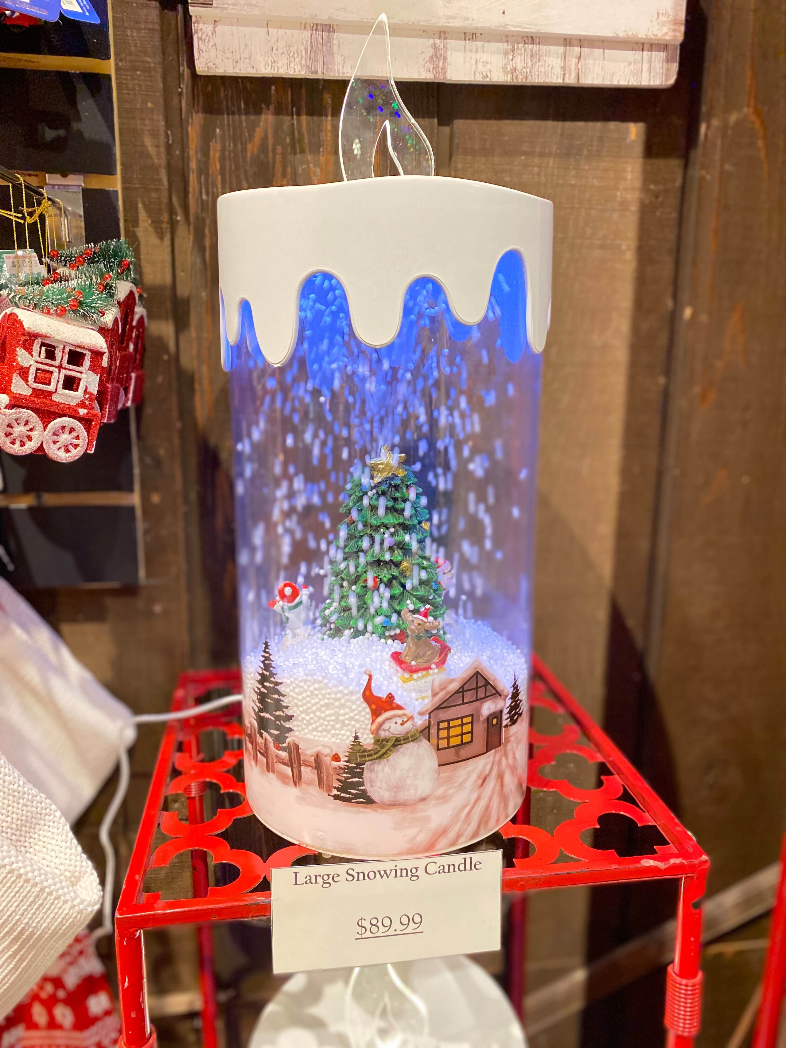 Large Snowing Candle | THE OUTER BANKS CHRISTMAS SHOP
