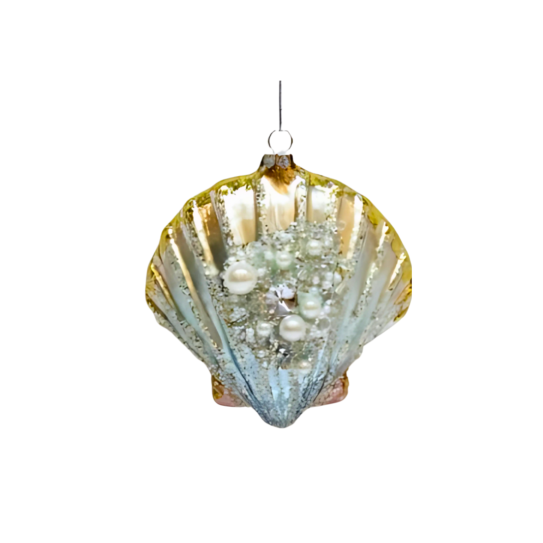Glass Scallop Shell | THE OUTER BANKS CHRISTMAS SHOP