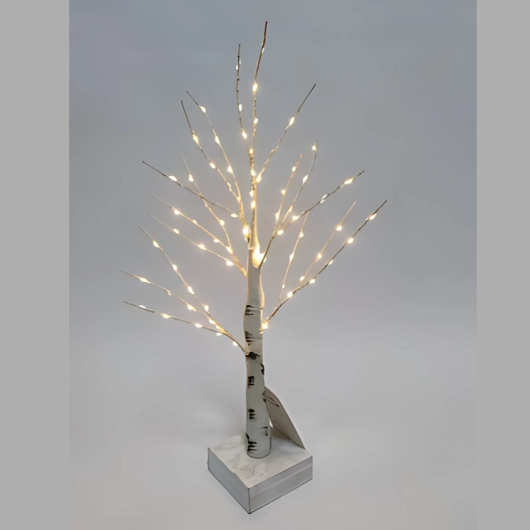 24" Birch Lighted Stick Tree (Battery OP) | THE OUTER BANKS CHRISTMAS SHOP