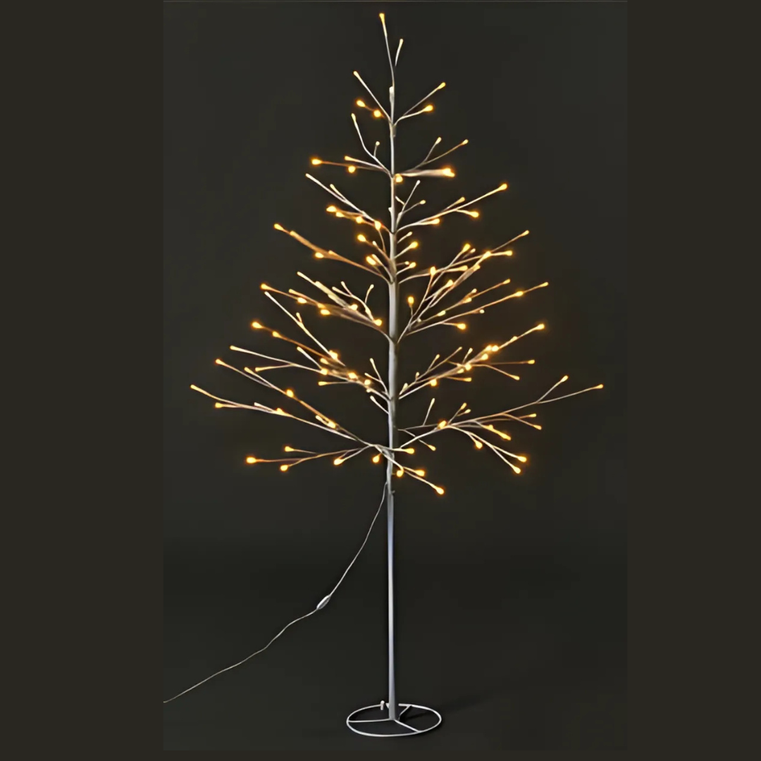 4' Lighted White Stick Tree, 120 WW Lights | THE OUTER BANKS CHRISTMAS SHOP